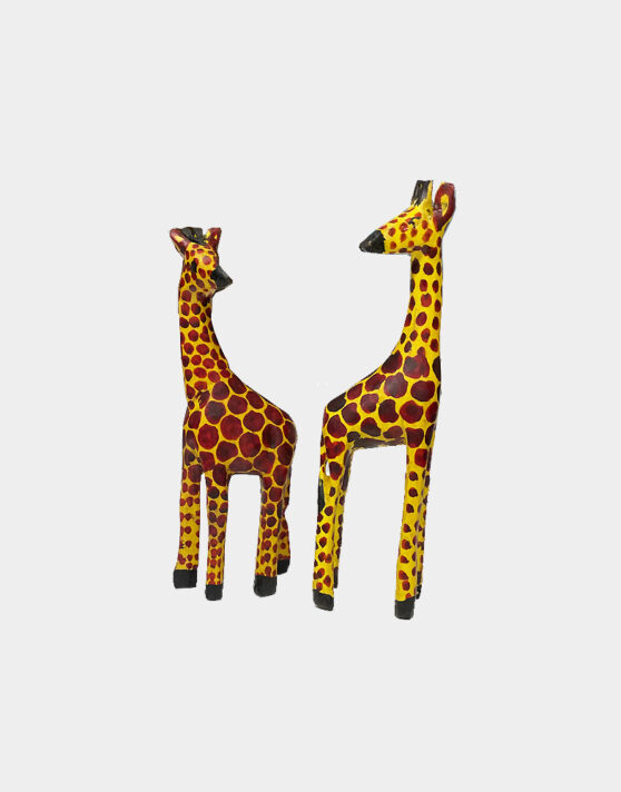 Wood Carved Standing Giraffe | Handicraft of Africa | Craft Montaz